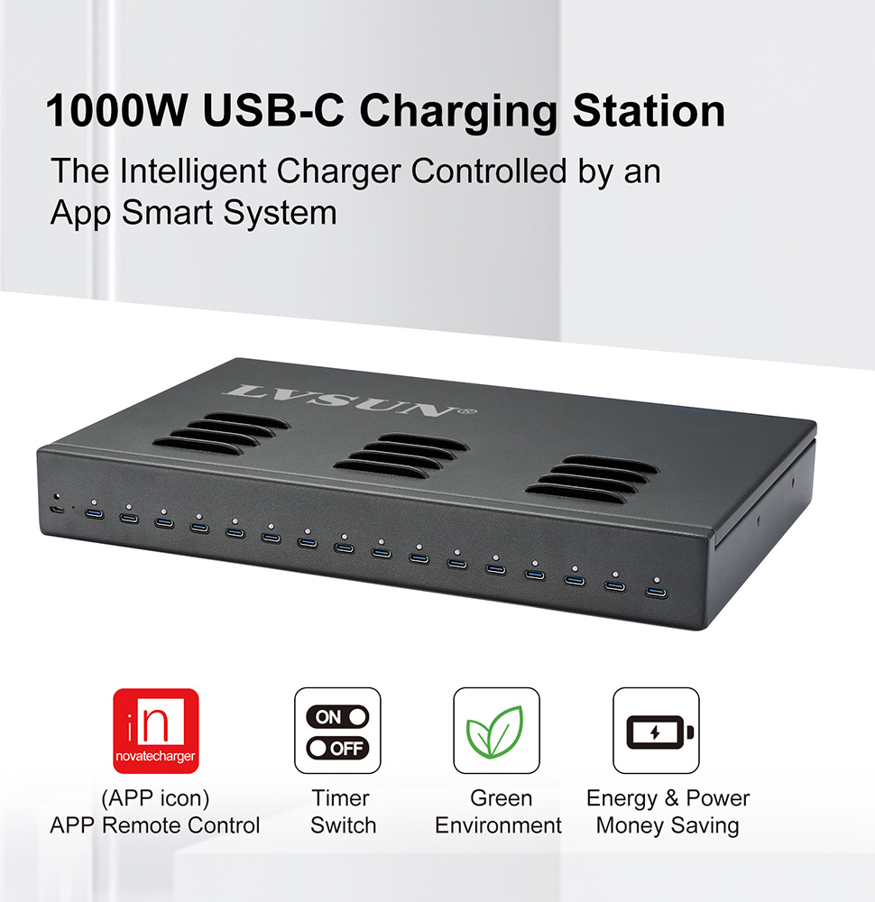 OEM 1000W 16-Port USB-C Charging Station,1000W 16-Port USB-C Charging ...